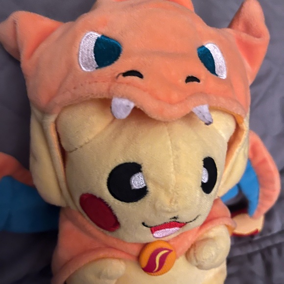 Pokemon | Toys | Pokemon Pikachu Mega Charizard Y Poncho Plush Toy 8 ...